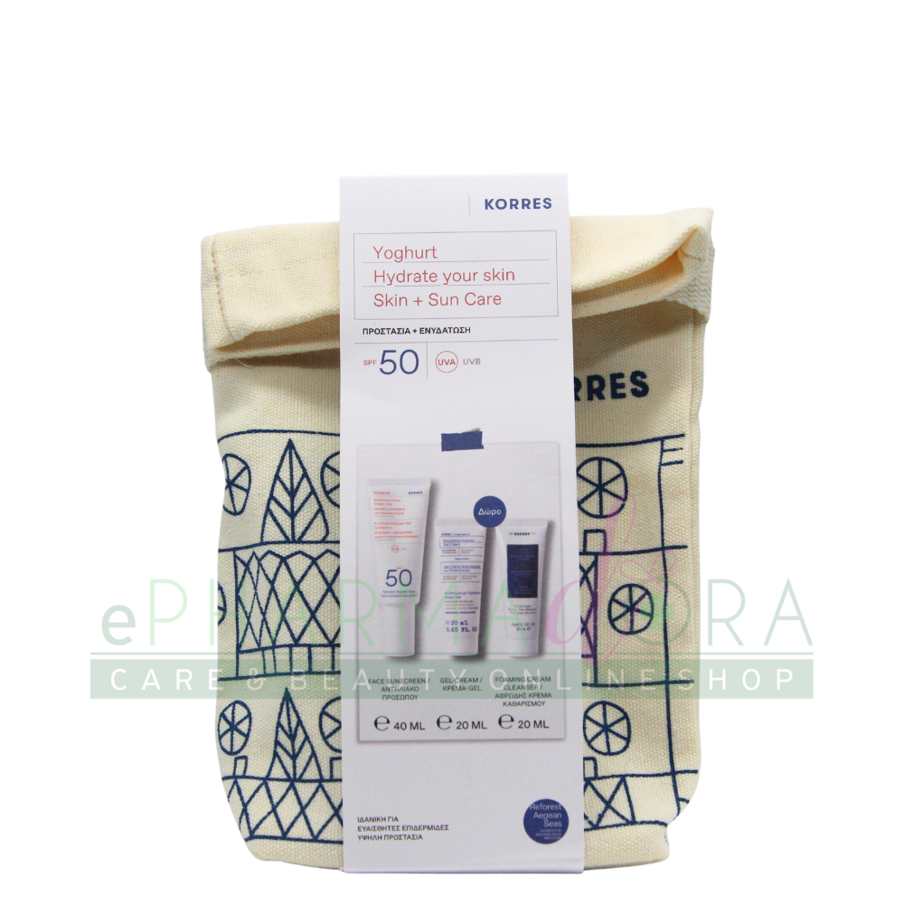 Korres Yoghurt Hydrate Your Skin Face Sunscreen Cream - Gel 40ml SPF 50 ...