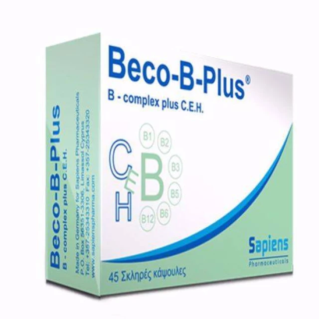 SAPIENS BECO B PLUS 45s, B-COMPLEX PLUS C.E.H | Epharmadora