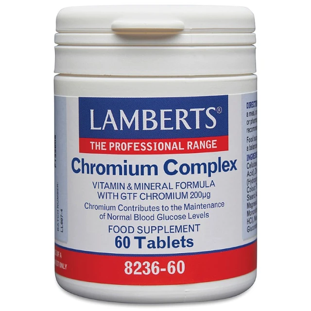 Lamberts Chromium Complex x 60 Tablets - Helps To Maintain Normal Blood ...