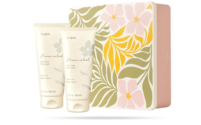 Pupa Flower Artist Kit Bright Sakura Shower Gel 200ml & Body Lotion ...