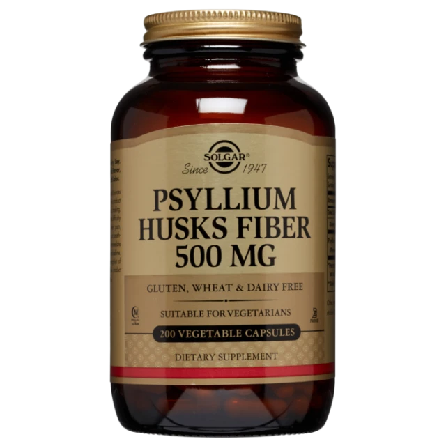 Solgar Psyllium Husks Fibre 500mg x 200 Capsules - For Constipation ...