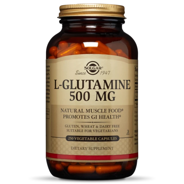 Solgar L-Glutamine 500mg x 50 Capsules - Supports Immune, Neural ...