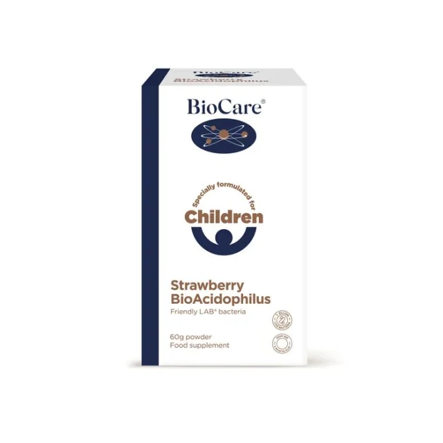 Biocare Childrens Strawberry Bioacidophilus 60g Powder | Epharmadora