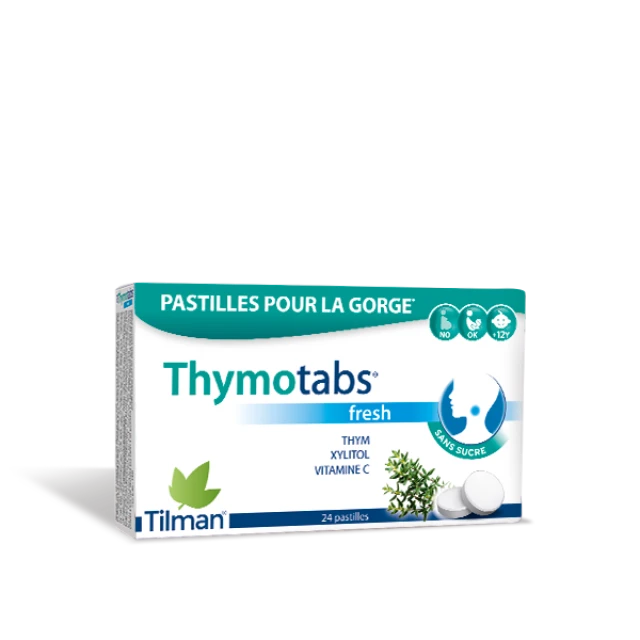 THYMOTABS FRESH, INTENSELY COOL THROAT PASTILLES 24PIECES | Epharmadora