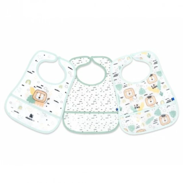 Kikka Boo EVA Terry Bib with Crumb Catcher Savanna Mint 3s | Epharmadora