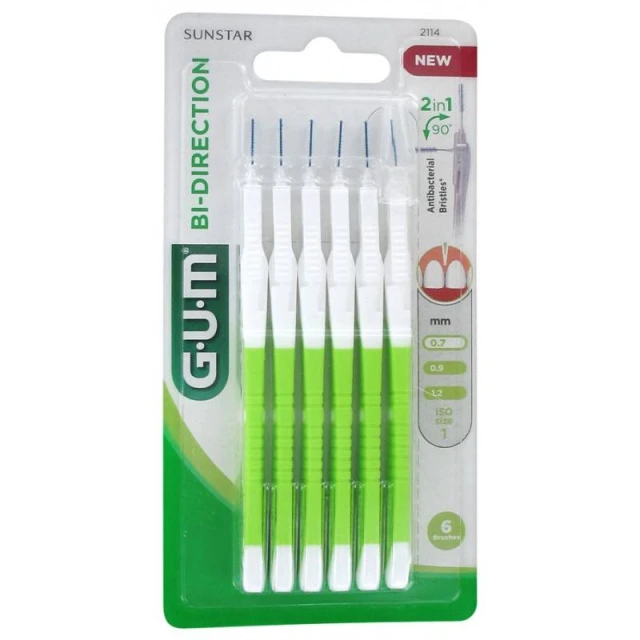 GUM BI-DIRECTION INTERDENTAL BRUSHES 2114 6S | Epharmadora